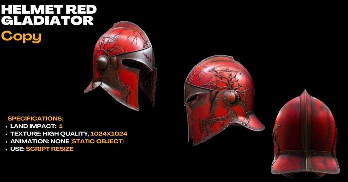 Second Life Marketplace - [NE] Helmet red gladiator